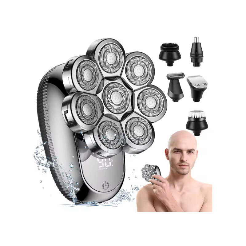 Afeitadora eléctrica de cabeza 9 cabezales para hombre