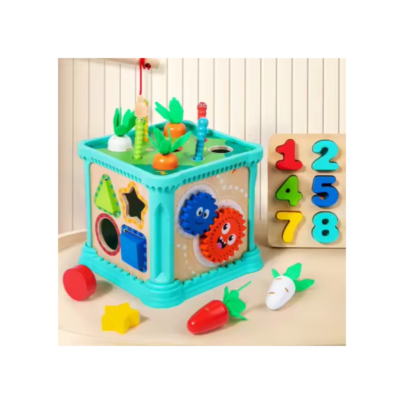 Cubo educativo de madera 6 en 1